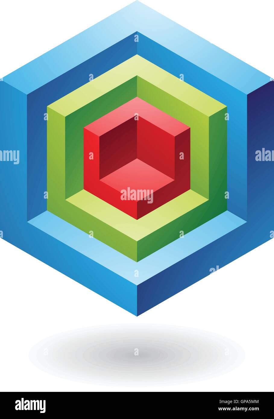 3d geometric logo icon and design element Stock Vector Image & Art - Alamy