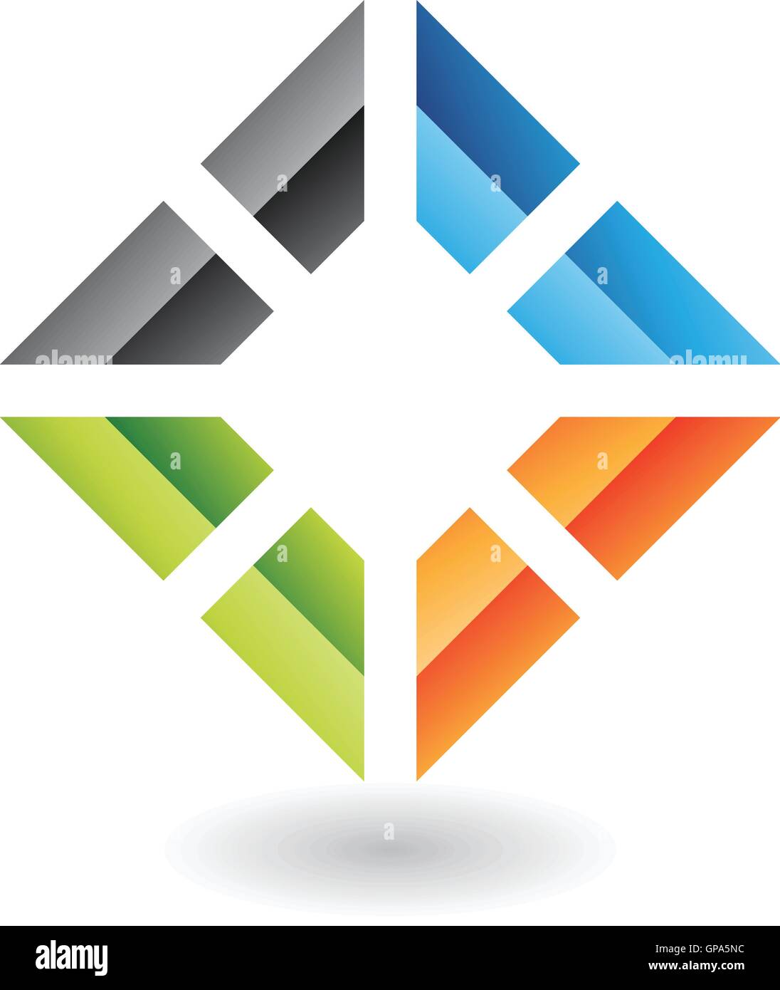 3d geometric logo icon and design element Stock Vector Image & Art - Alamy