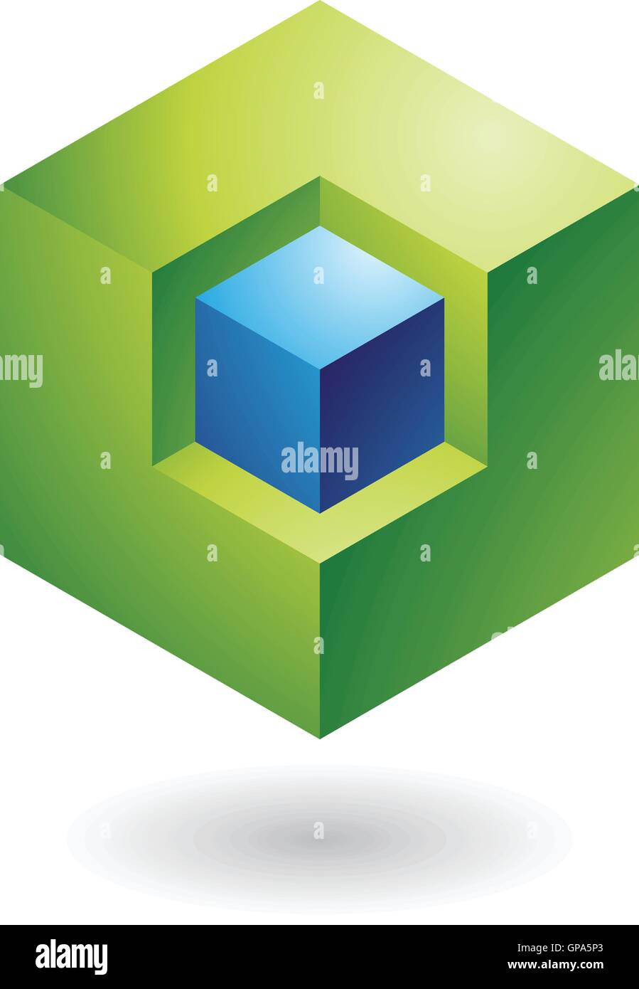 3d geometric logo icon and design element Stock Vector Image & Art - Alamy