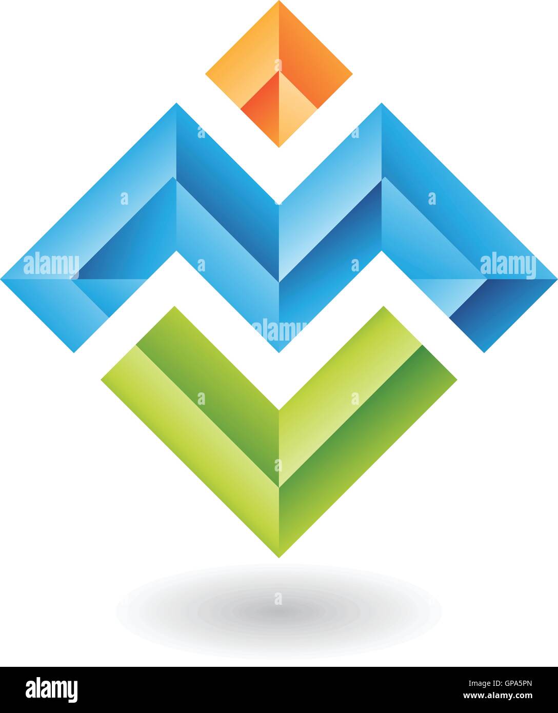 3d geometric logo icon and design element Stock Vector Image & Art - Alamy