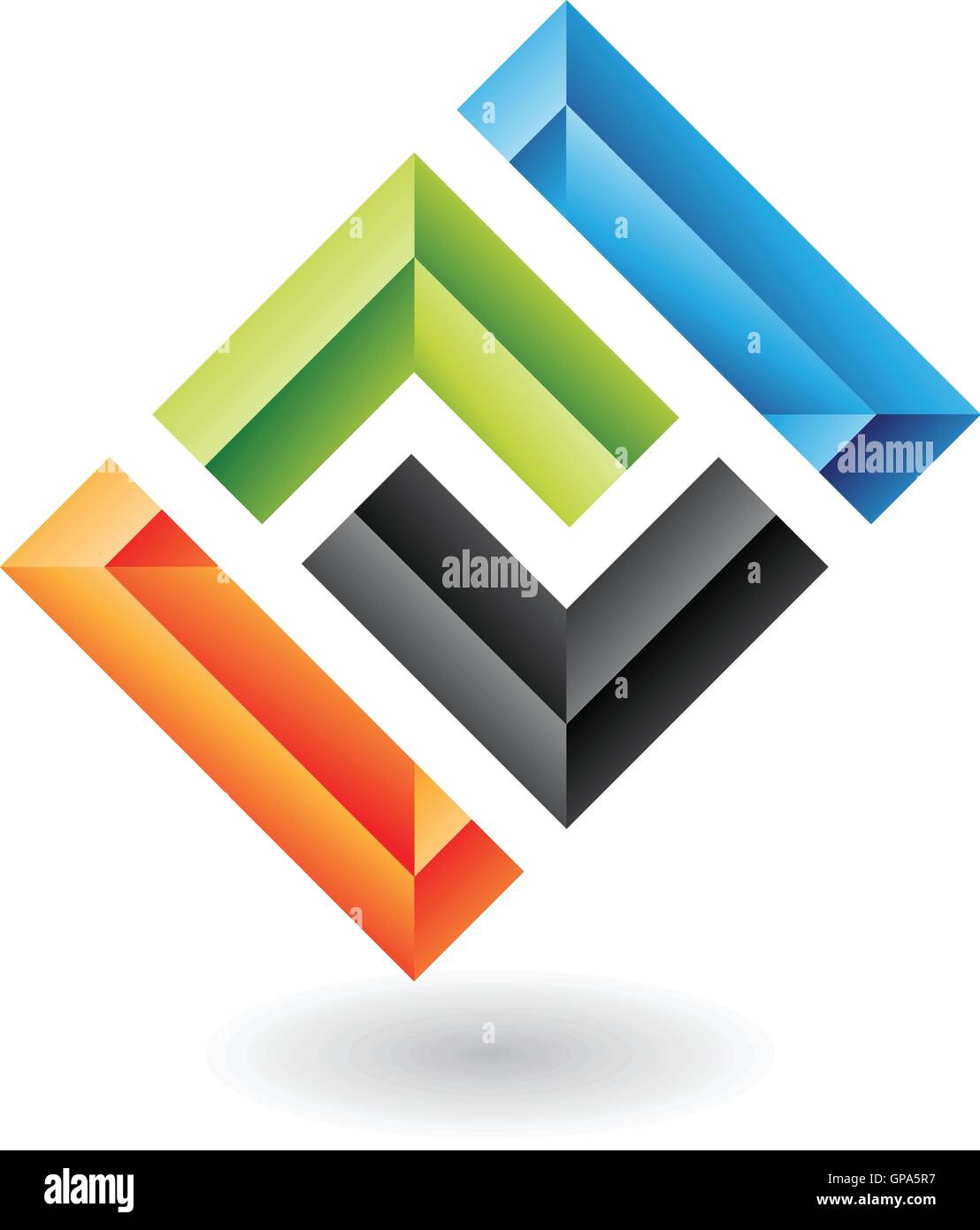 3d geometric logo icon and design element Stock Vector Image & Art - Alamy