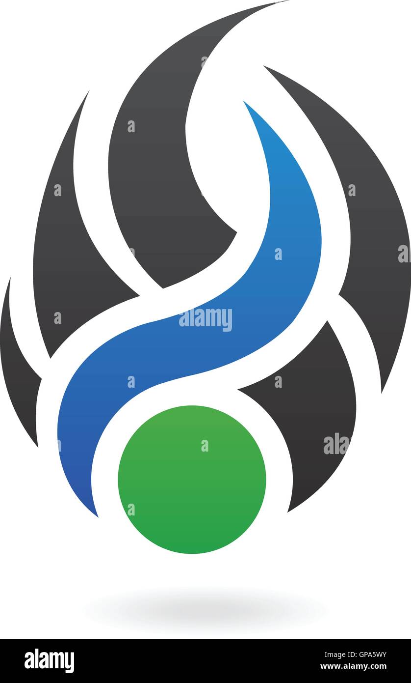 Abstract dynamic logo icon and design element Stock Vector Image & Art ...