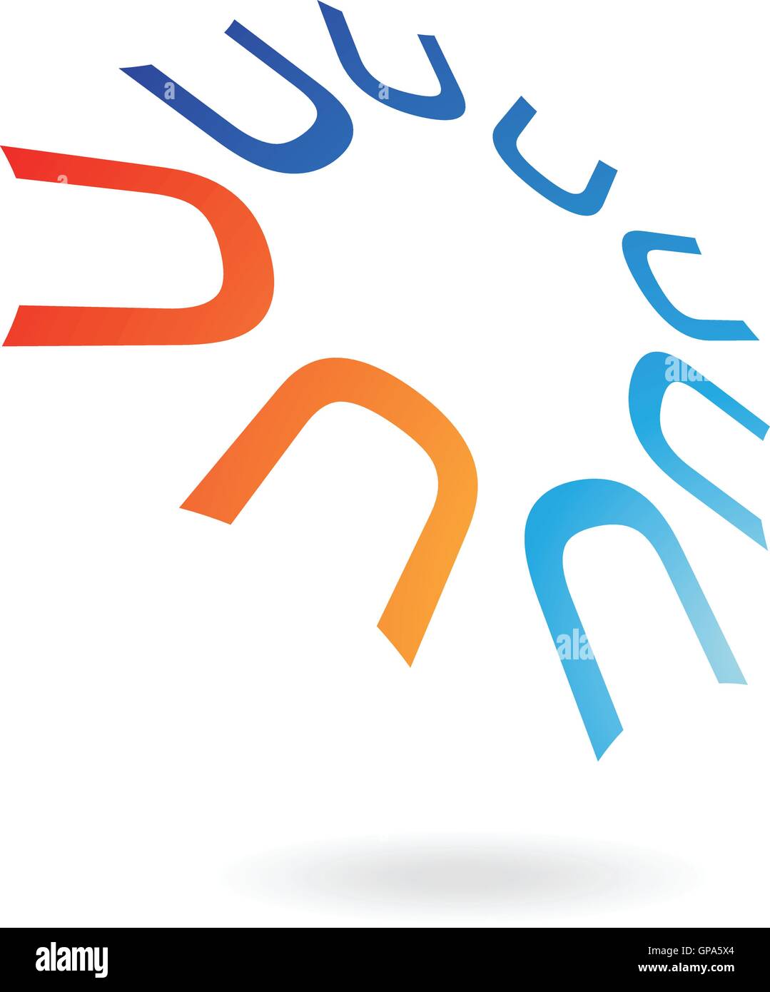 Distorted shape logo icon and design element Stock Vector Image & Art ...