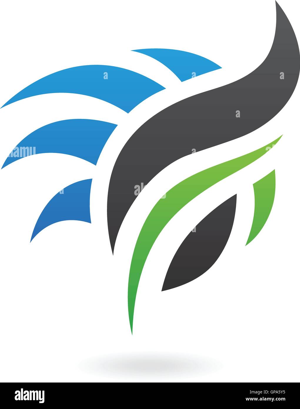 Abstract dynamic logo icon and design element Stock Vector Image & Art ...