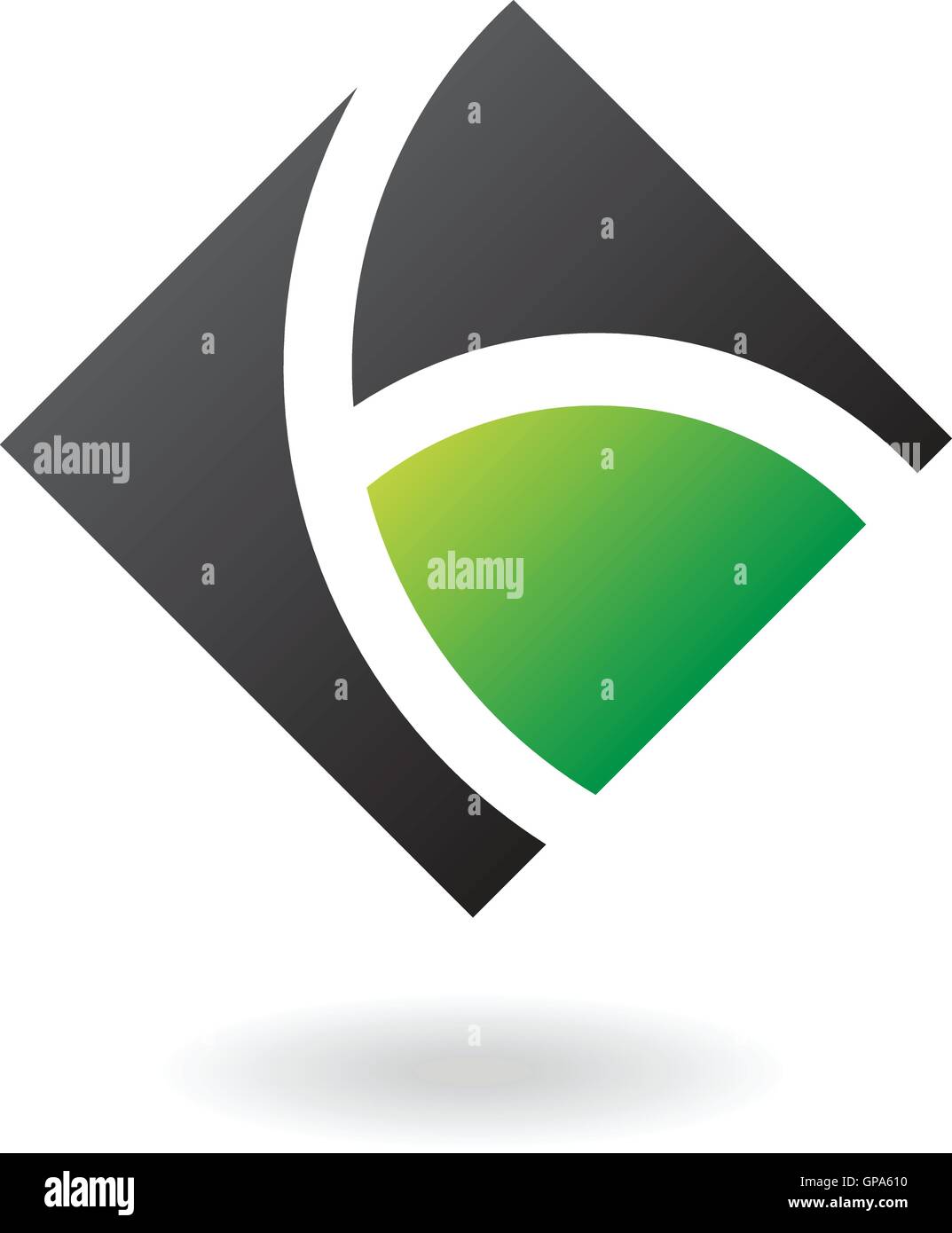 Abstract green diamond logo icon and design element Stock Vector Image ...