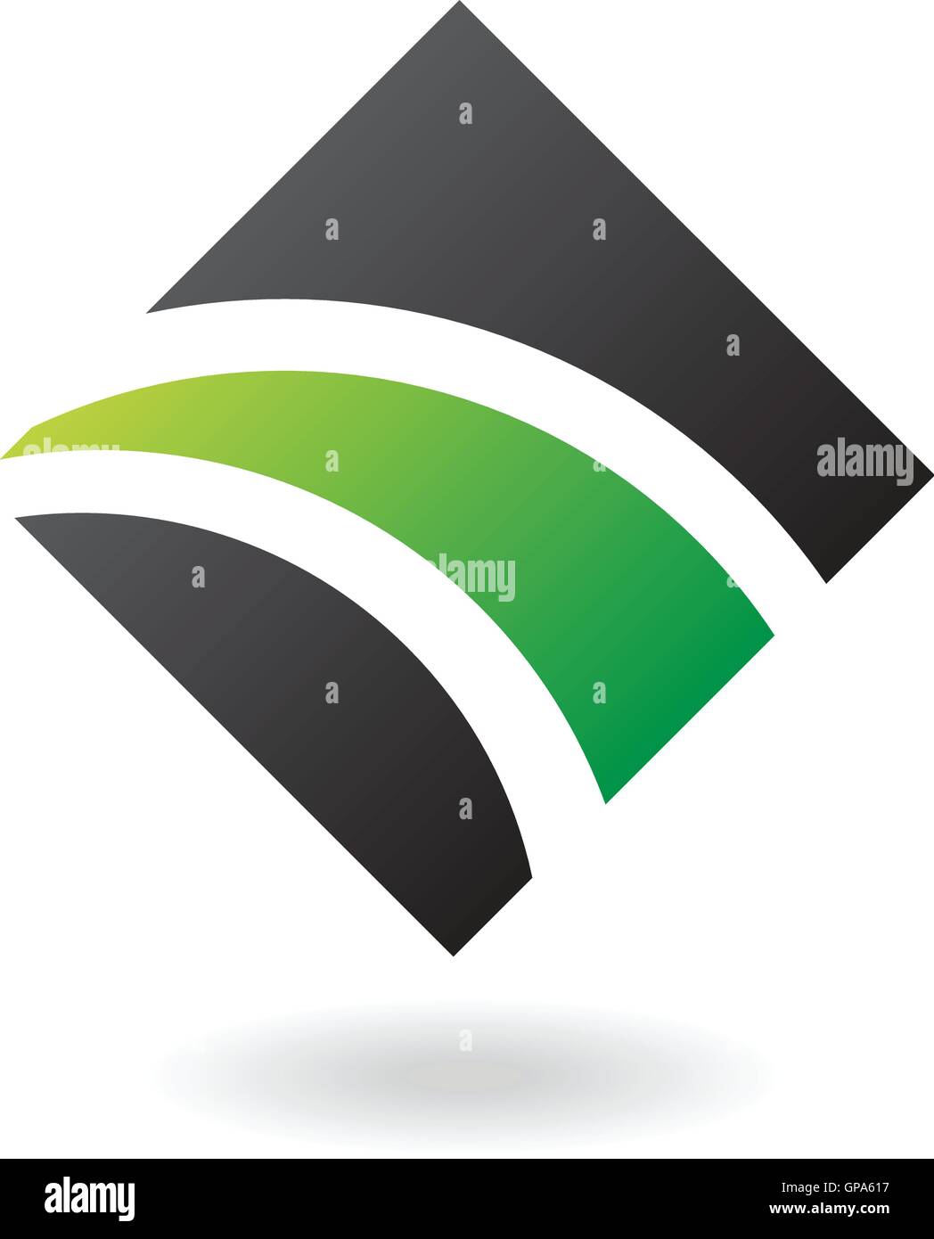 Abstract green diamond logo icon and design element Stock Vector Image ...