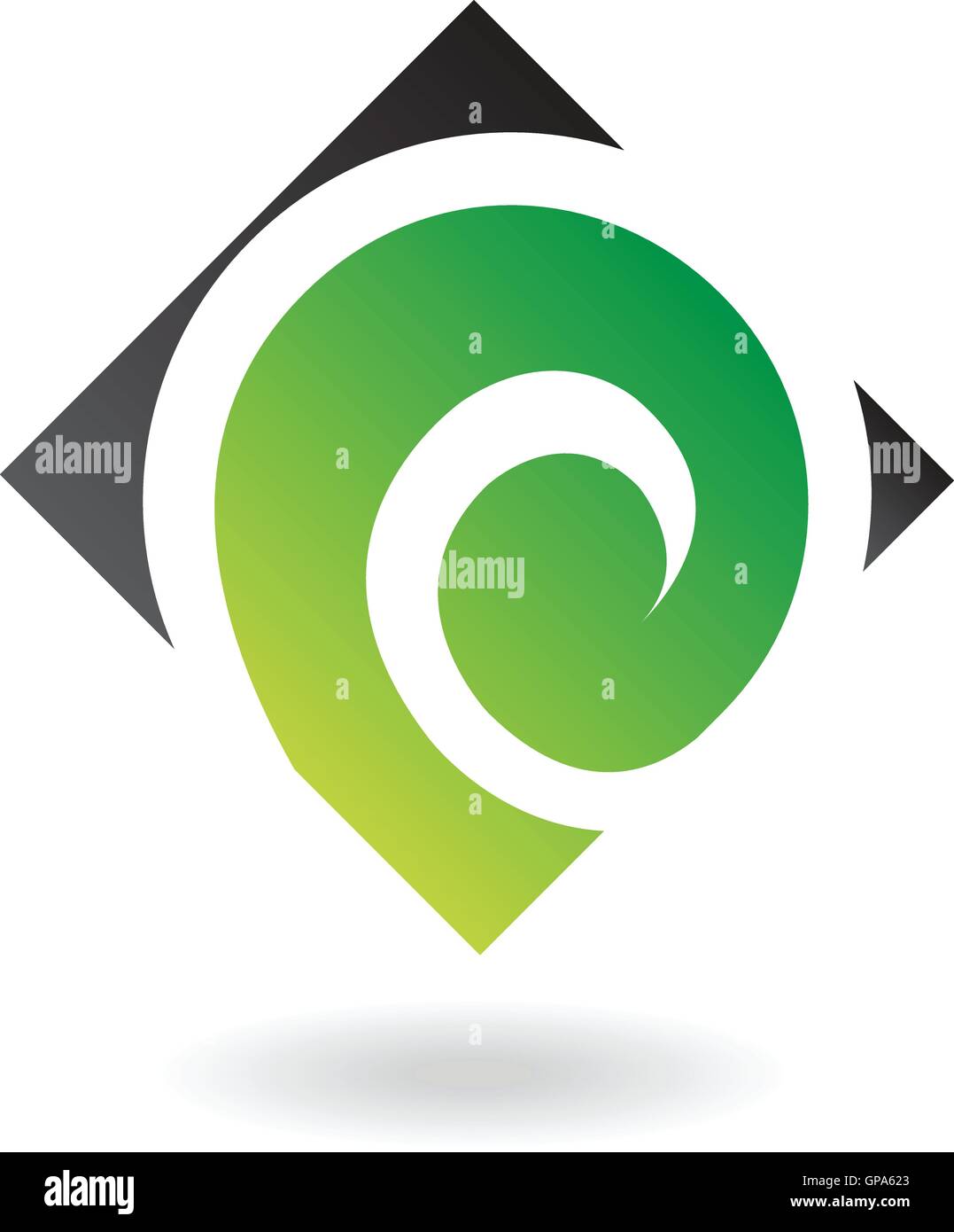 Abstract green diamond logo icon and design element Stock Vector Image ...