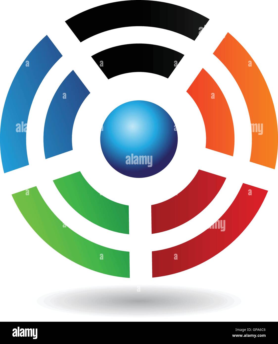 Abstract maze logo icon and design element Stock Vector Image & Art - Alamy