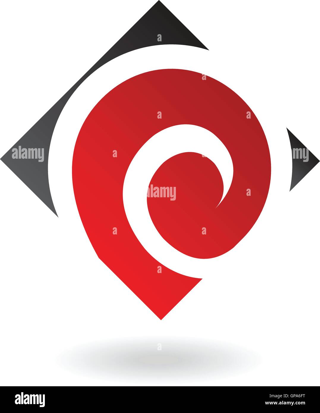 Abstract red diamond logo icon and design element Stock Vector Image ...