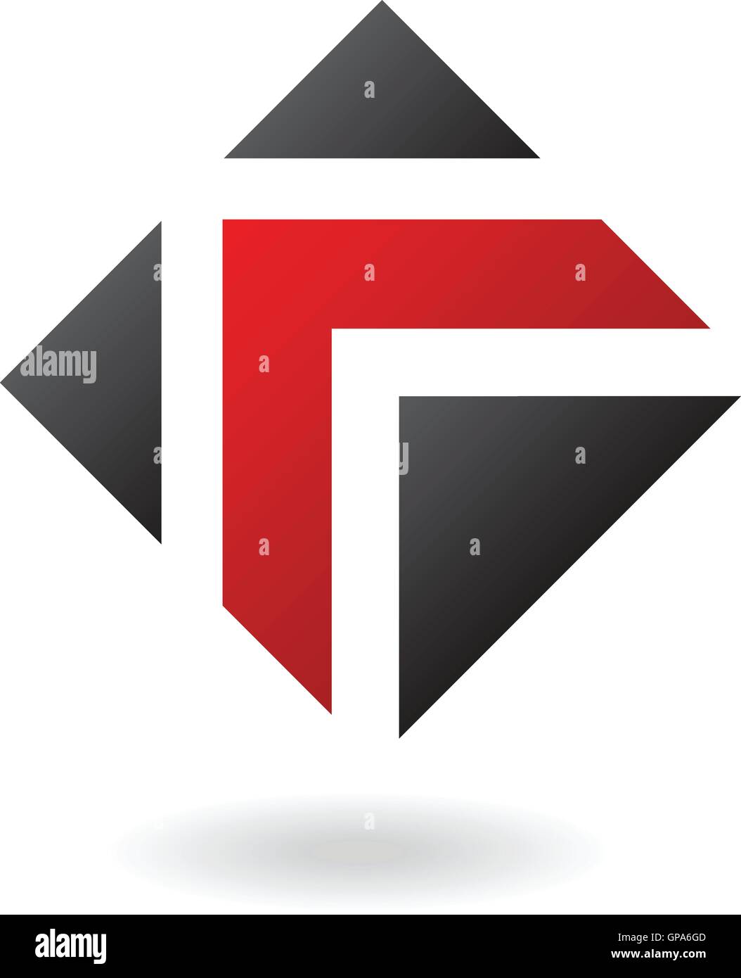 Abstract red diamond logo icon and design element Stock Vector Image ...