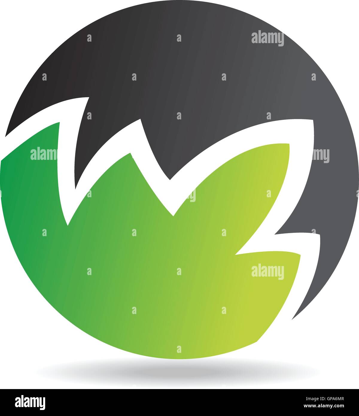 Green round logo icon and design element Stock Vector Image & Art - Alamy
