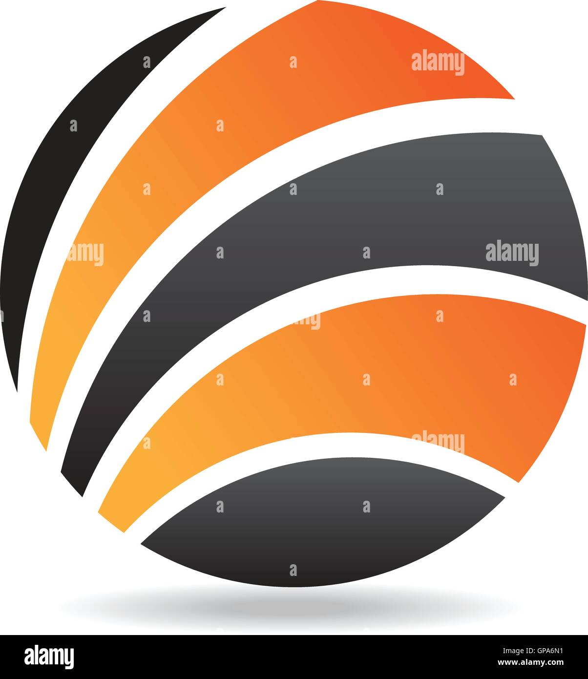 Orange round logo icon and design element Stock Vector Image & Art - Alamy