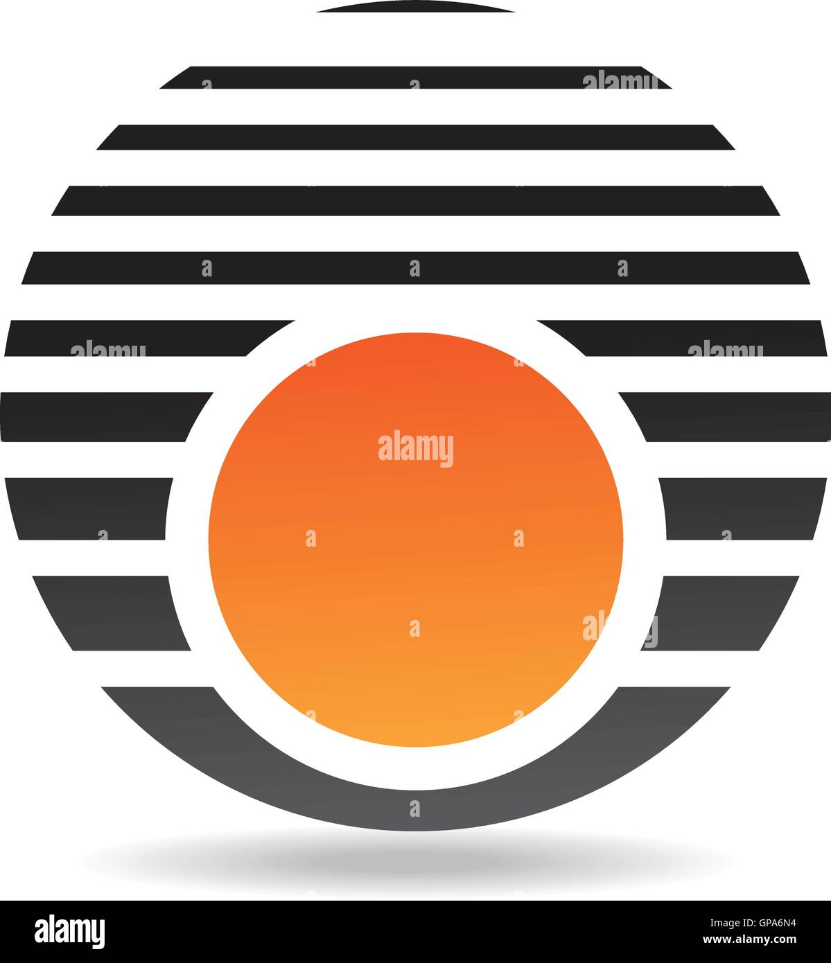 Orange round logo icon and design element Stock Vector Image & Art - Alamy
