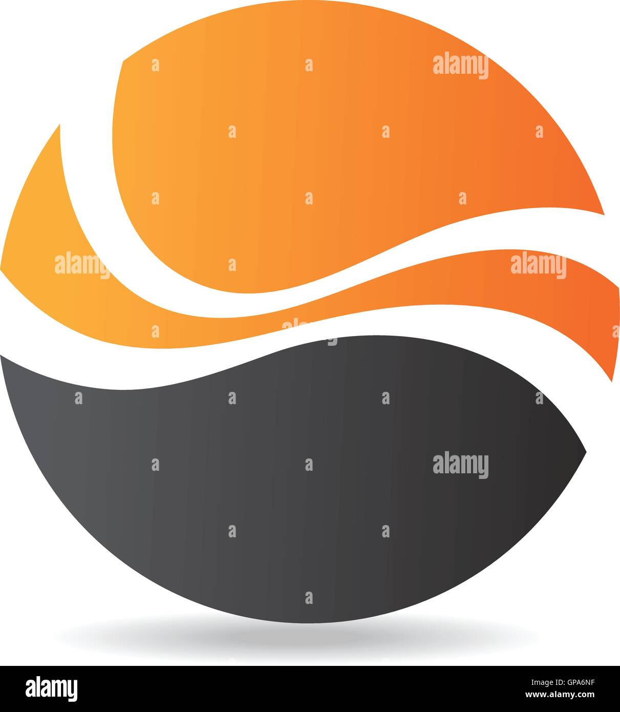 Orange round logo icon and design element Stock Vector Image & Art - Alamy