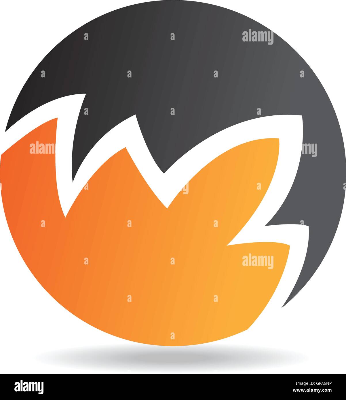 Abstract round orange logo icon and design element Stock Vector Image & Art - Alamy