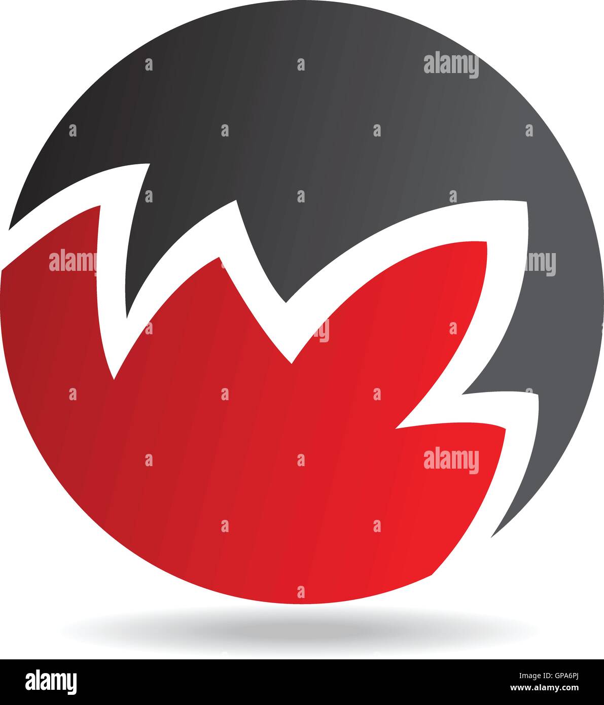 Red round logo icon and design element Stock Vector Image & Art - Alamy