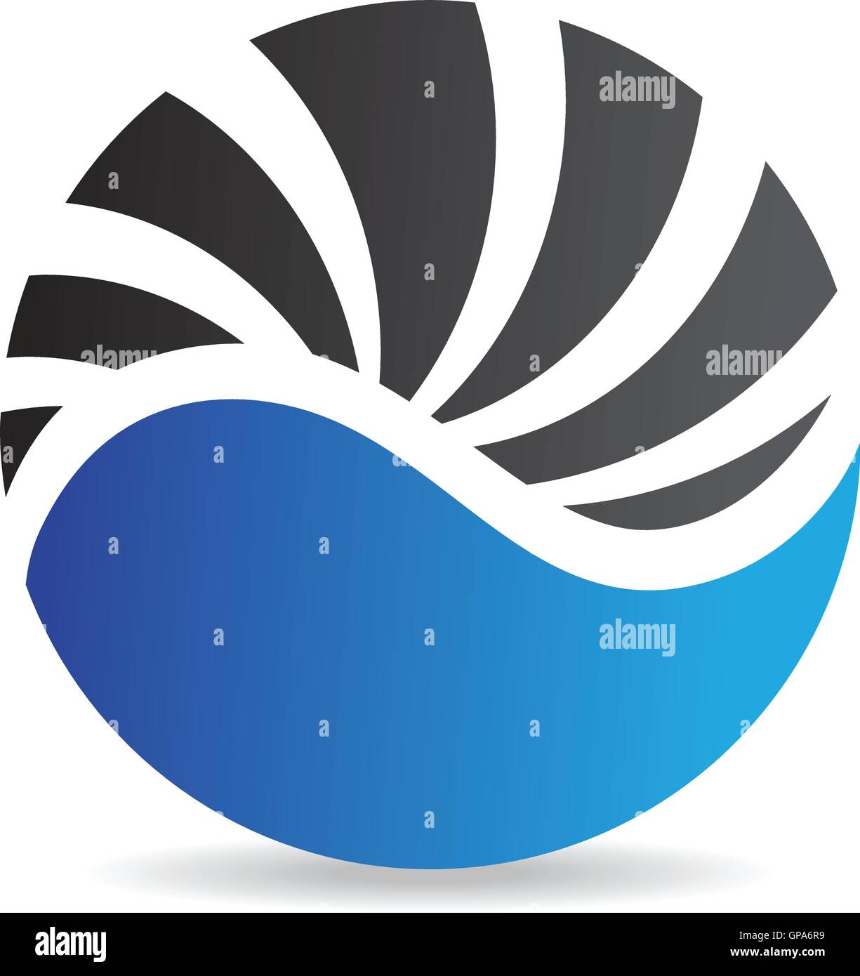 Blue round logo icon and design element Stock Vector Image & Art - Alamy