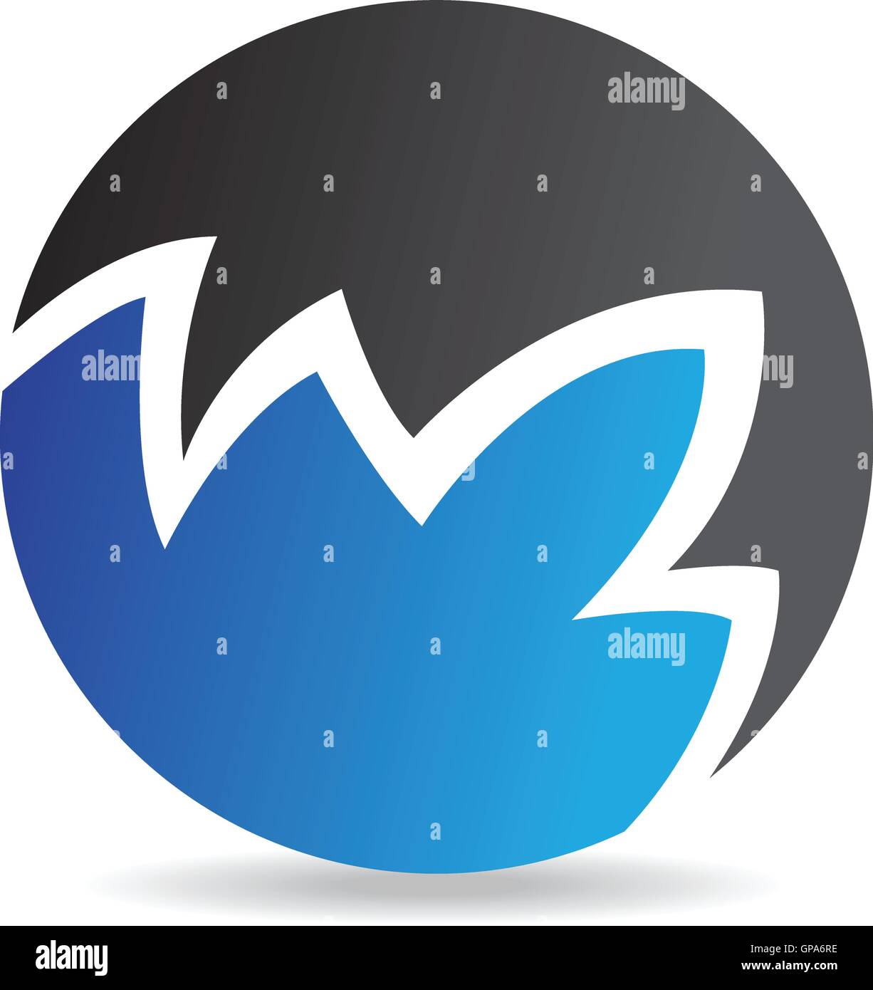 Blue round logo icon and design element Stock Vector Image & Art - Alamy