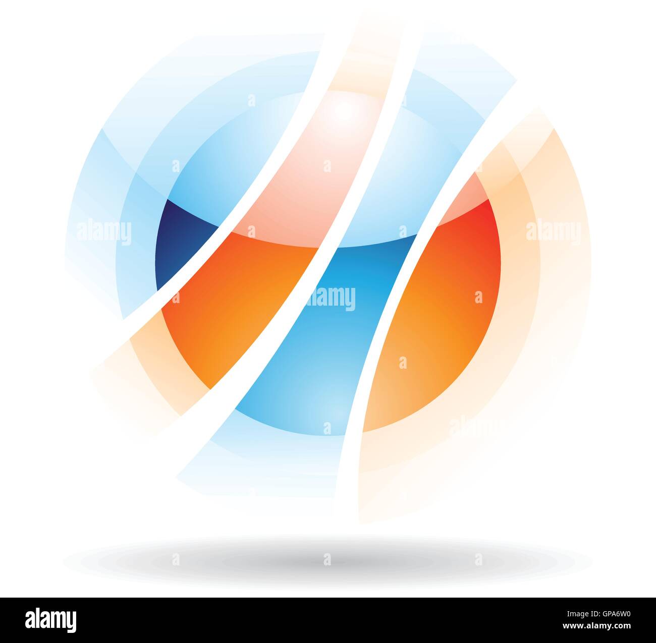 Transparent sphere logo icon and design element Stock Vector Image ...