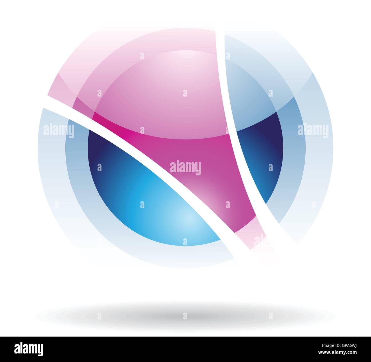 Transparent sphere logo icon and design element Stock Vector Image ...