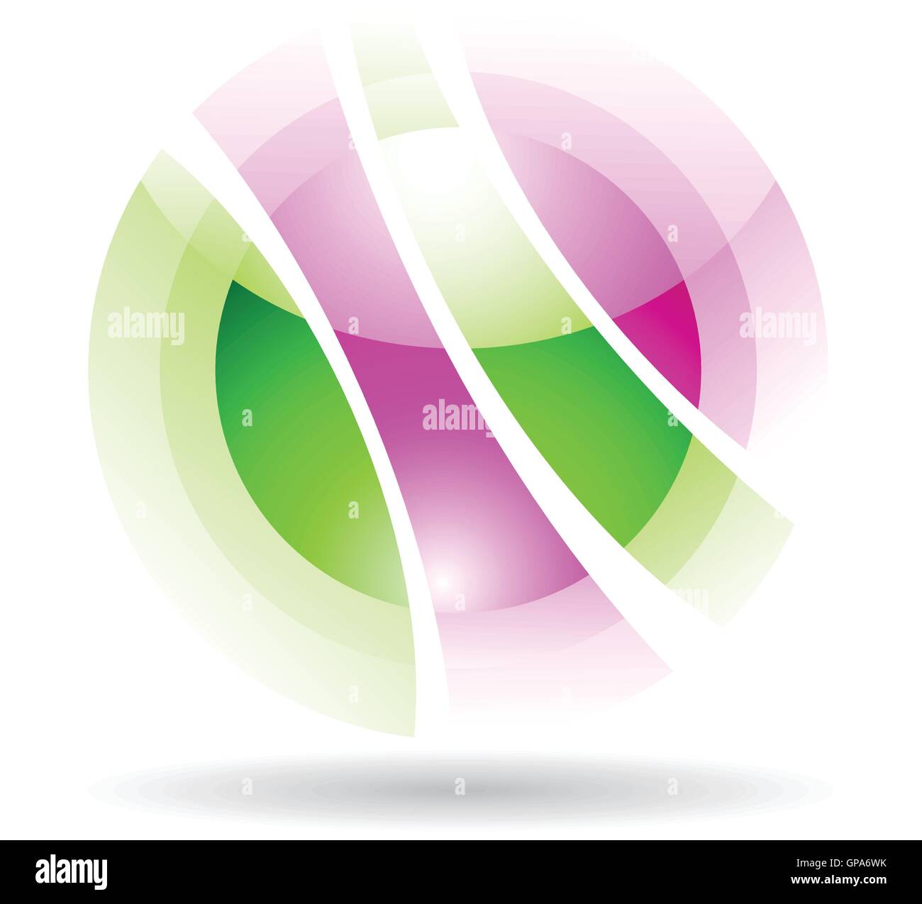 Transparent sphere logo icon and design element Stock Vector Image ...