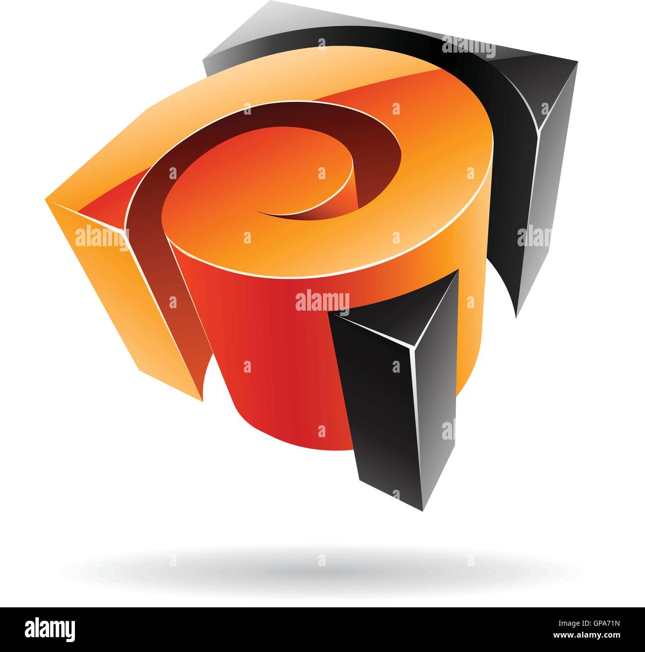 3d colorful cubic logo icon and design element Stock Vector Image & Art ...