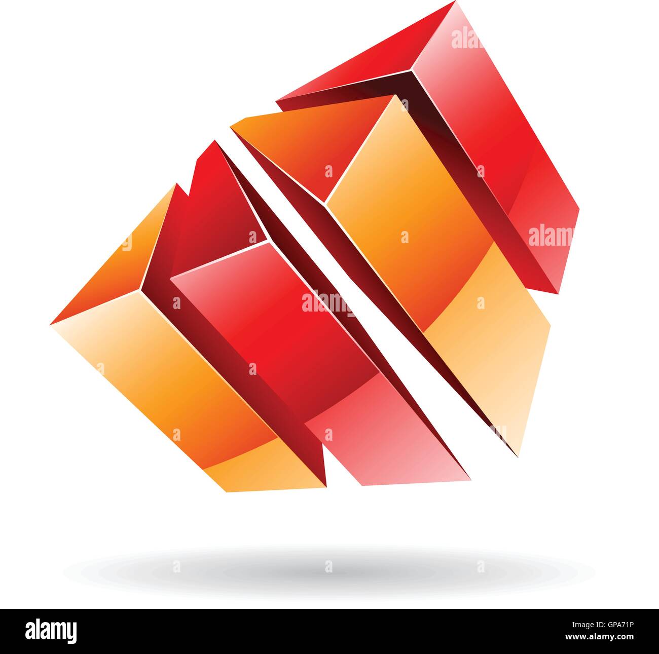 3d colorful cubic logo icon and design element Stock Vector Image & Art ...