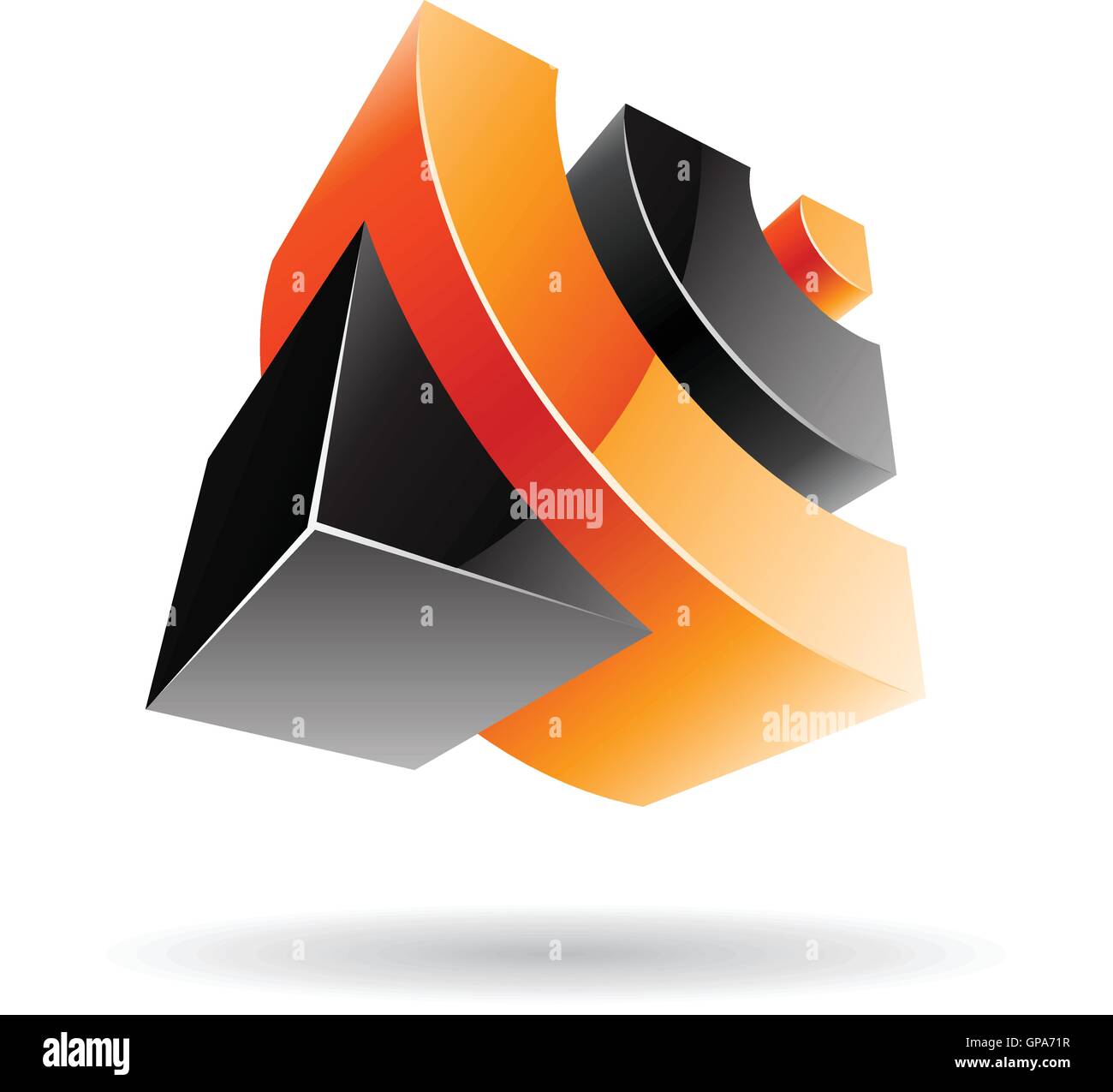 3d colorful cubic logo icon and design element Stock Vector Image & Art ...