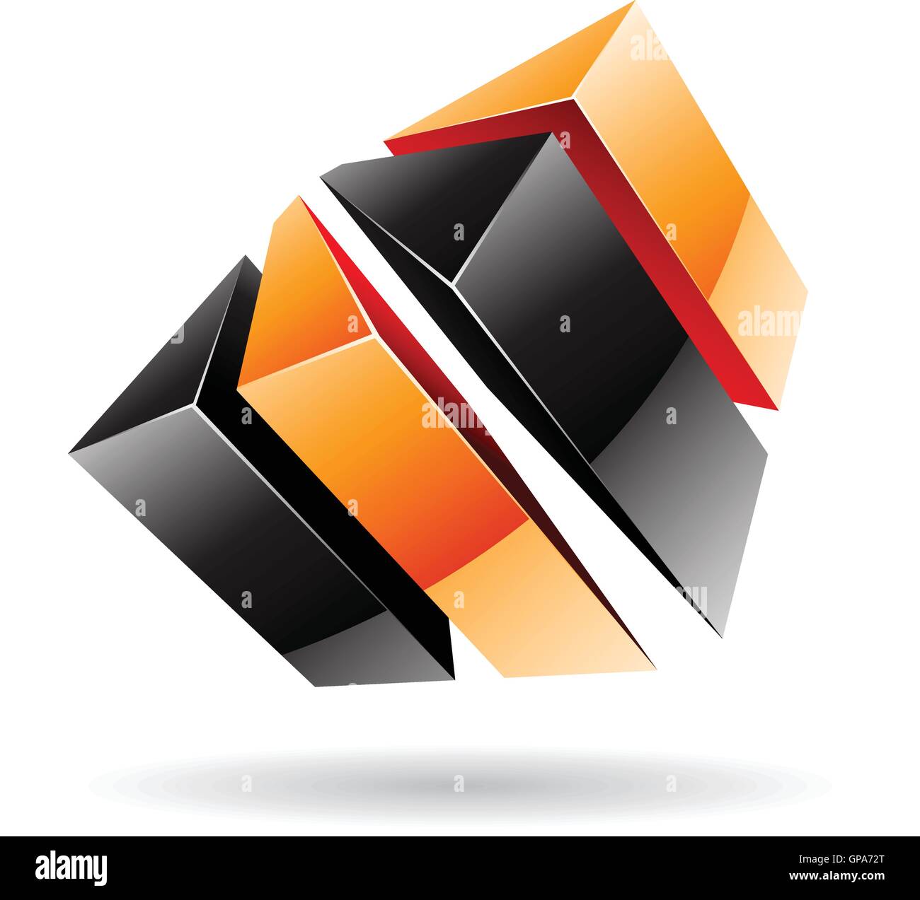 3d colorful cubic logo icon and design element Stock Vector Image & Art ...