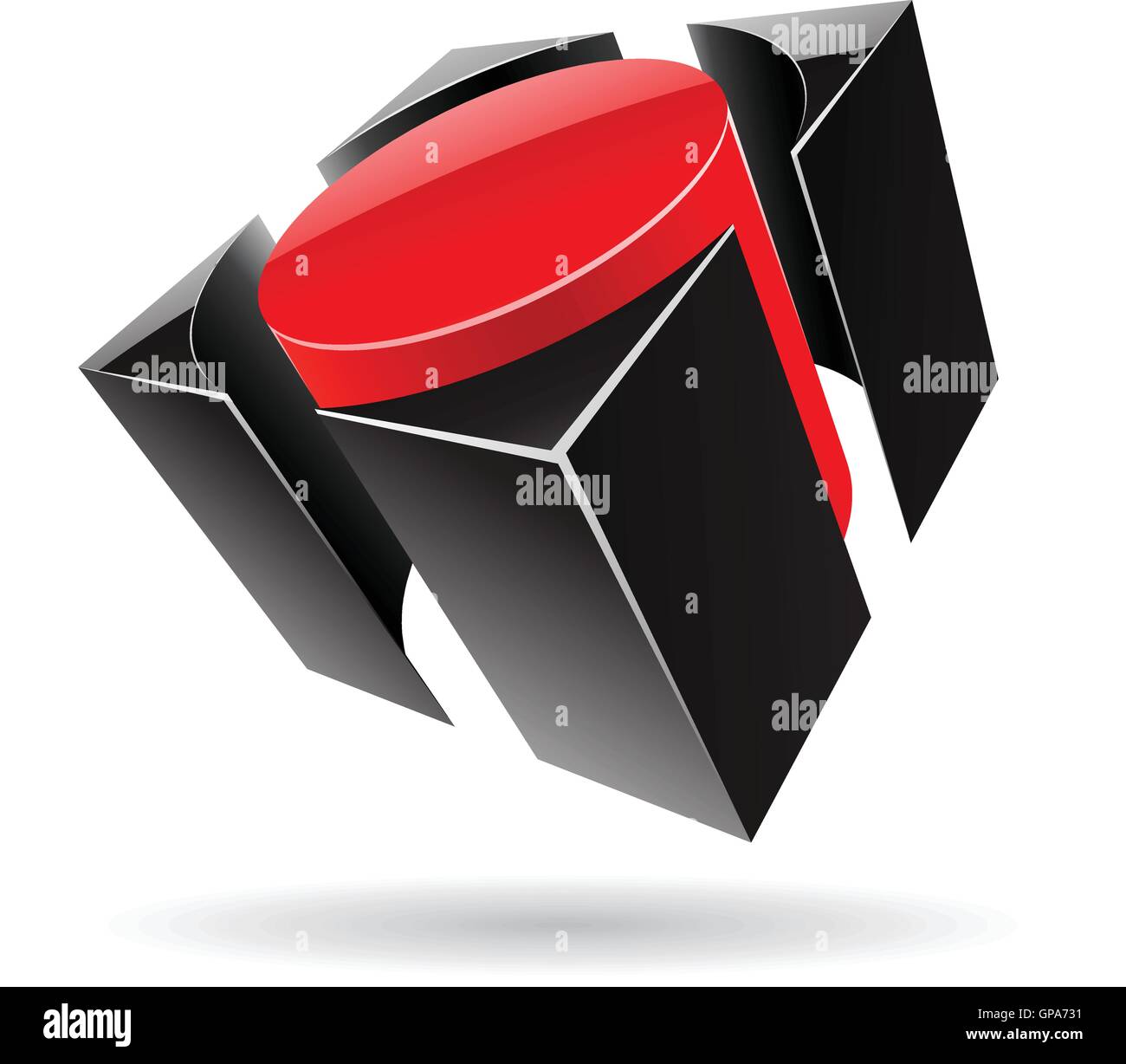 3d colorful cubic logo icon and design element Stock Vector Image & Art ...