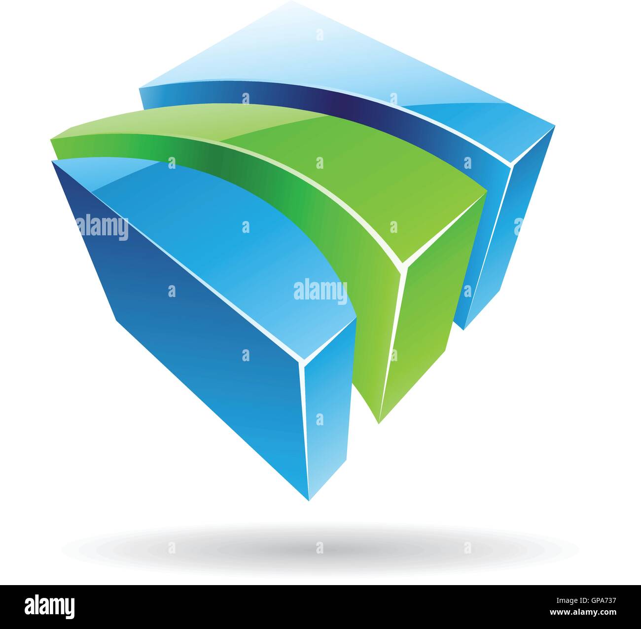 3d colorful cubic logo icon and design element Stock Vector Image & Art ...