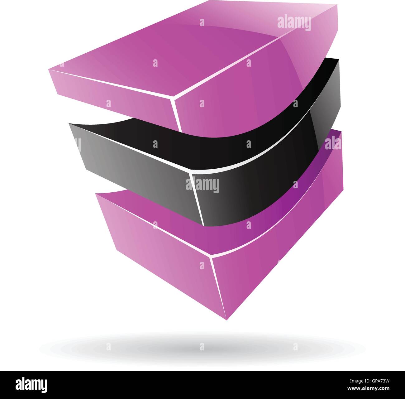 3d colorful cubic logo icon and design element Stock Vector Image & Art ...