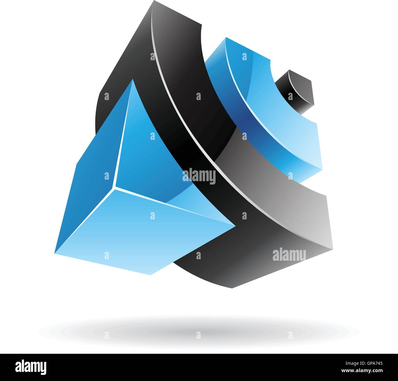 3d colorful cubic logo icon and design element Stock Vector Image & Art ...