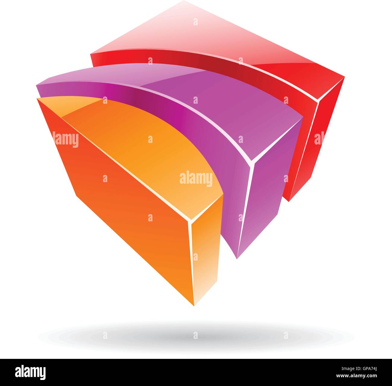 3d colorful cubic logo icon and design element Stock Vector Image & Art ...