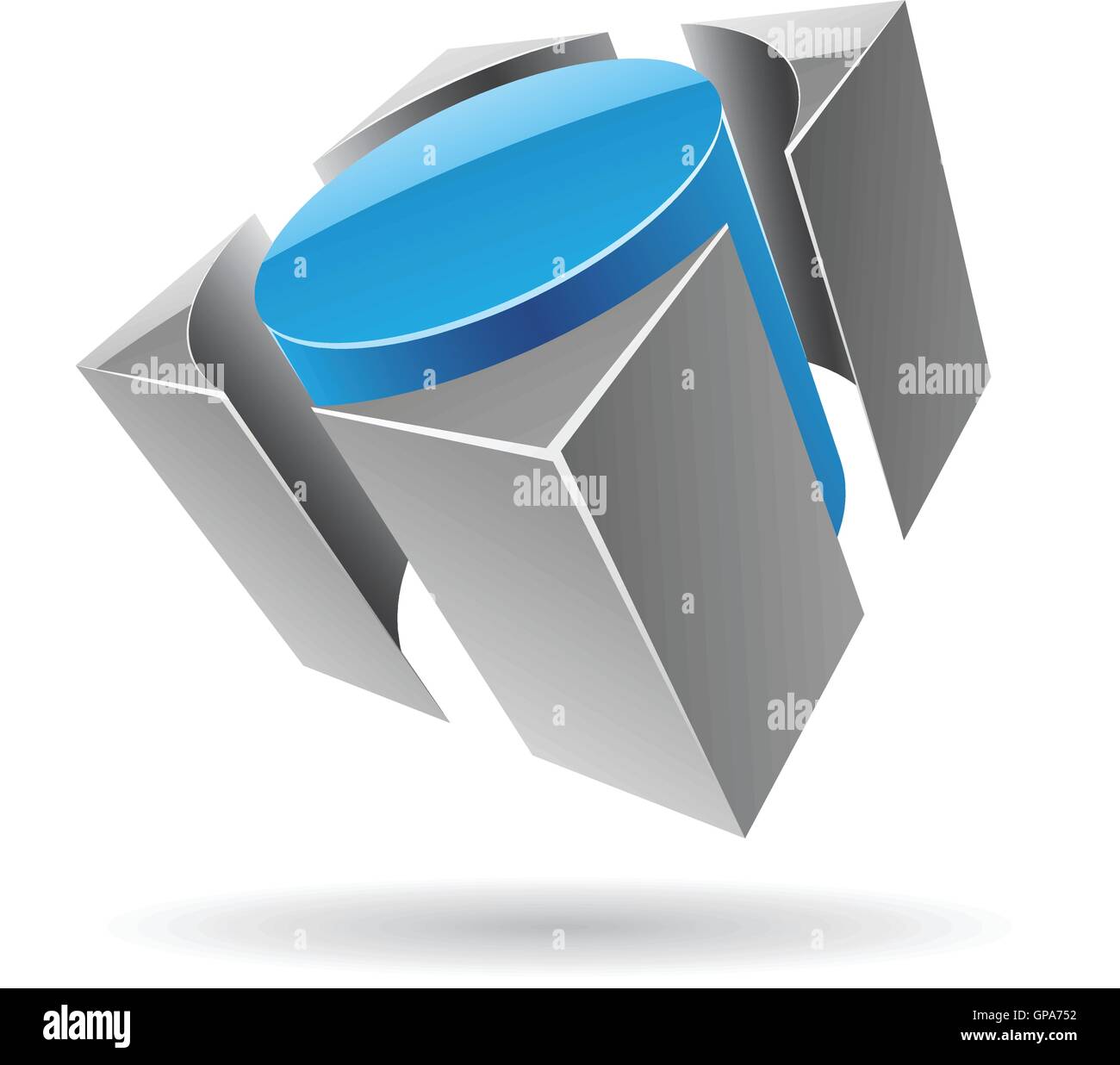 3d colorful cubic logo icon and design element Stock Vector Image & Art ...