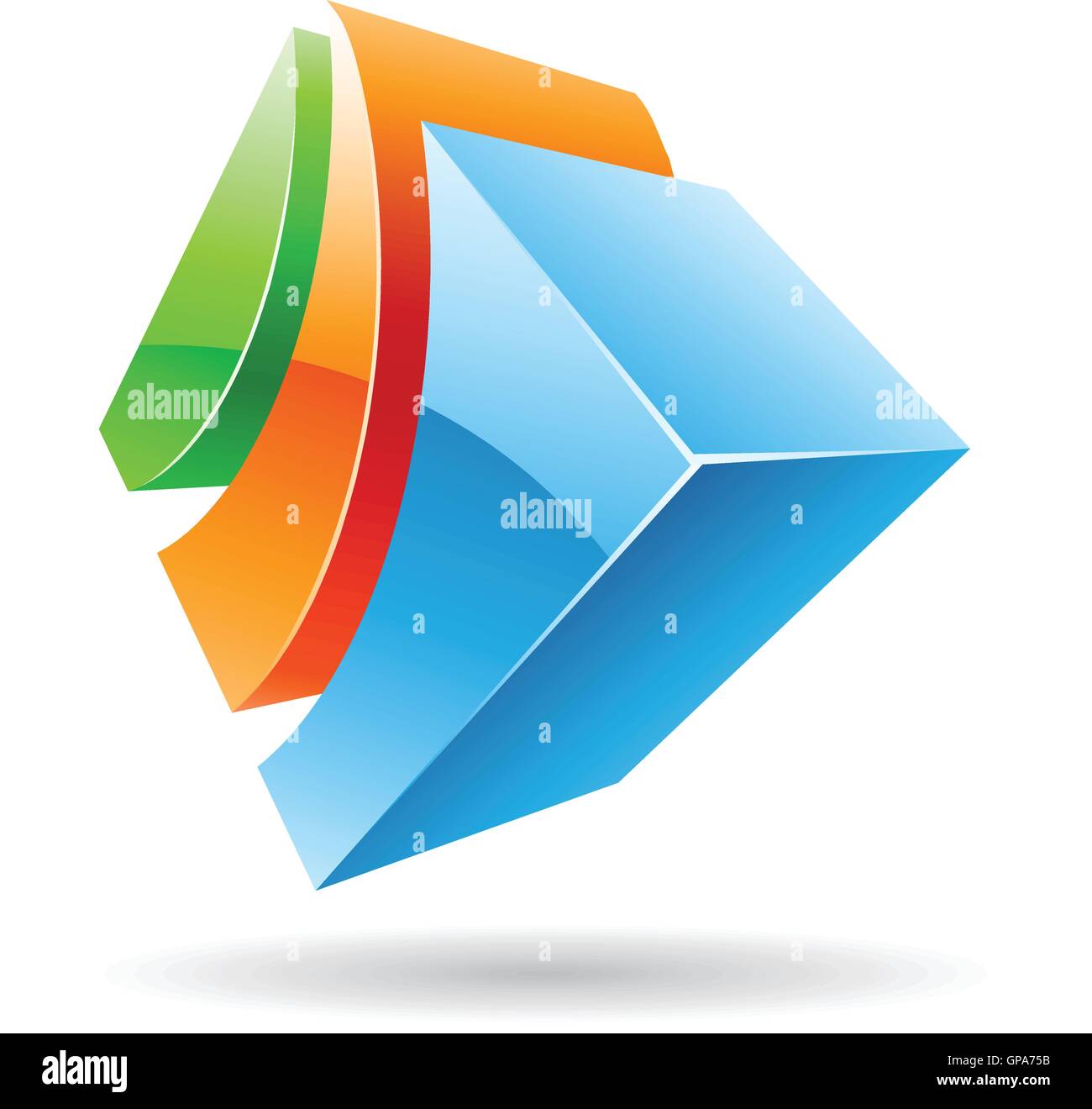 3d colorful cubic logo icon and design element Stock Vector Image & Art ...