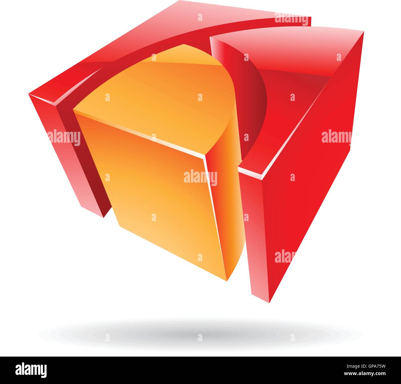 3d colorful cubic logo icon and design element Stock Vector Image & Art ...