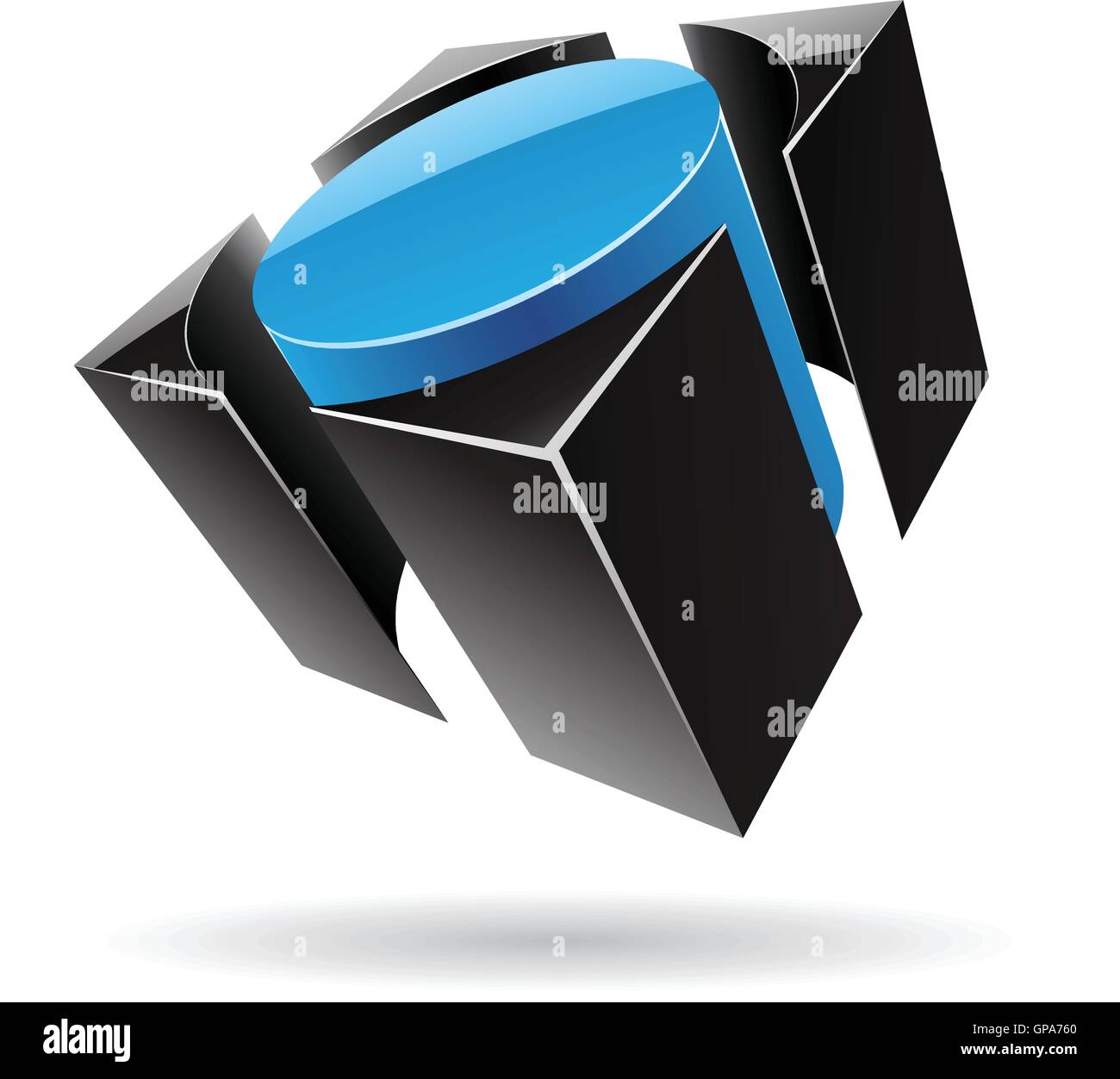 3d colorful cubic logo icon and design element Stock Vector Image & Art ...