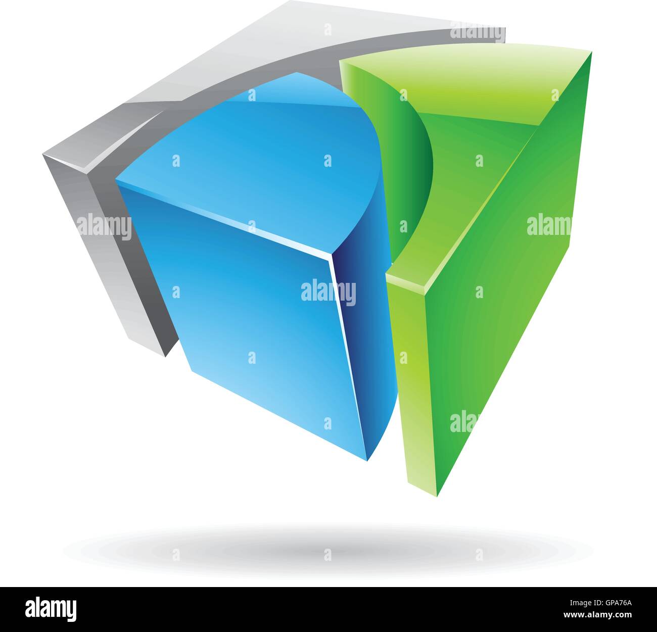 3d colorful cubic logo icon and design element Stock Vector Image & Art ...