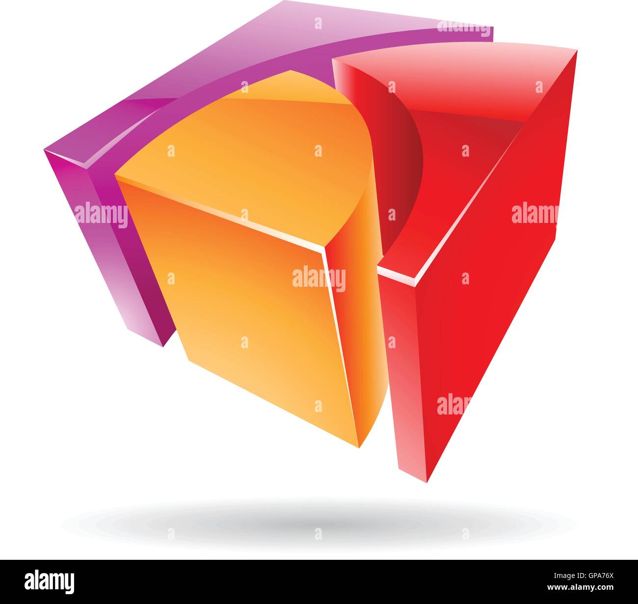 3d colorful cubic logo icon and design element Stock Vector Image & Art ...