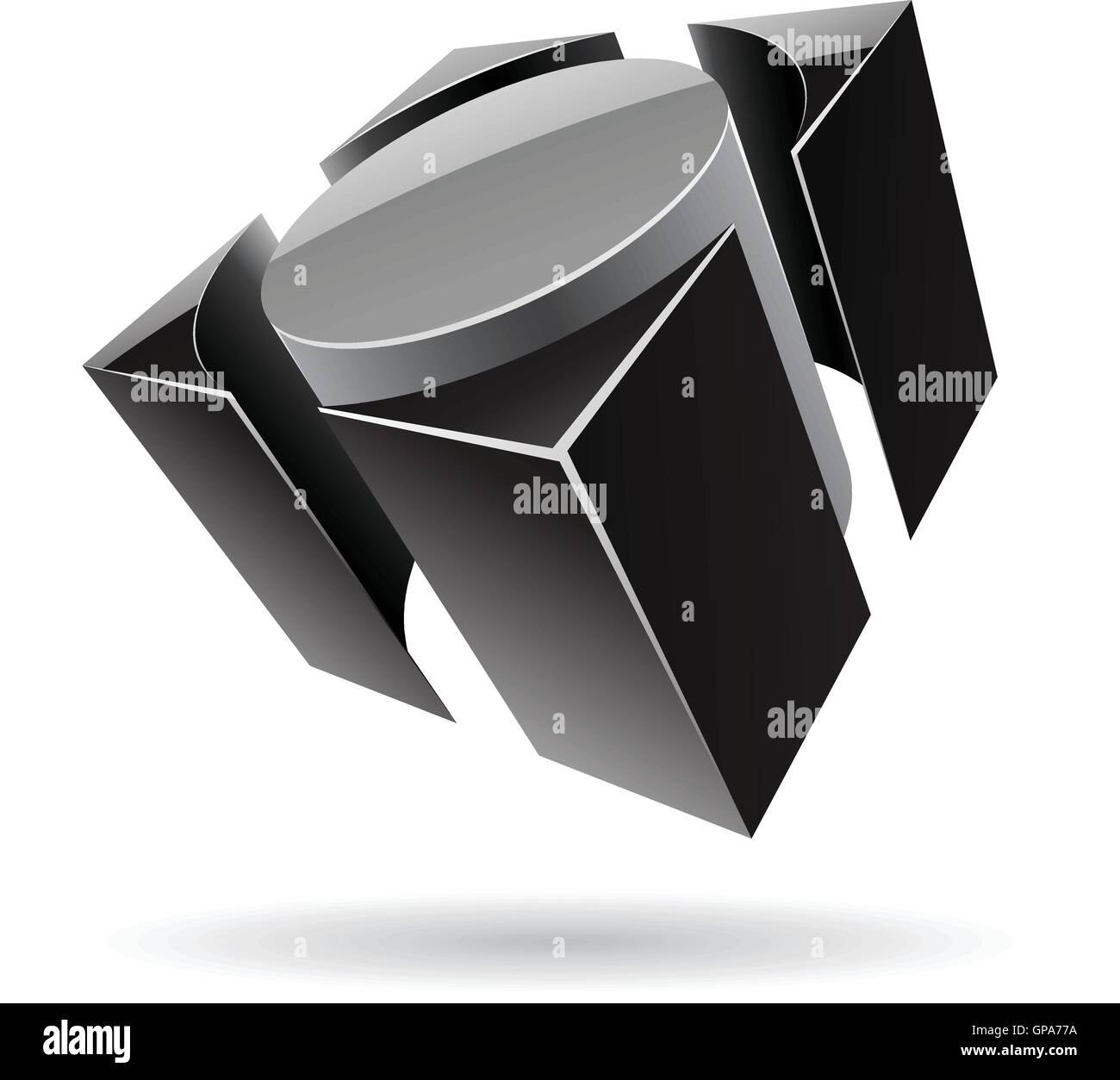 3d colorful cubic logo icon and design element Stock Vector Image & Art ...