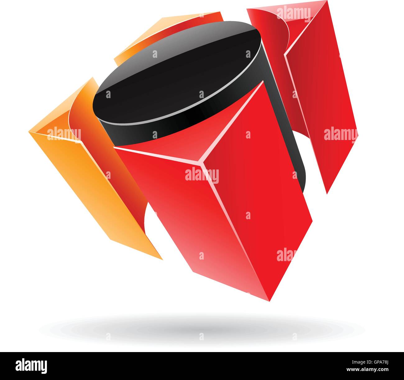 3d colorful cubic logo icon and design element Stock Vector Image & Art ...