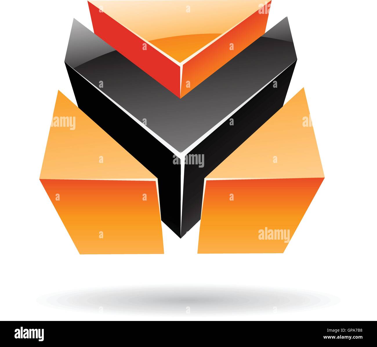 3d colorful cubic logo icon and design element Stock Vector Image & Art ...