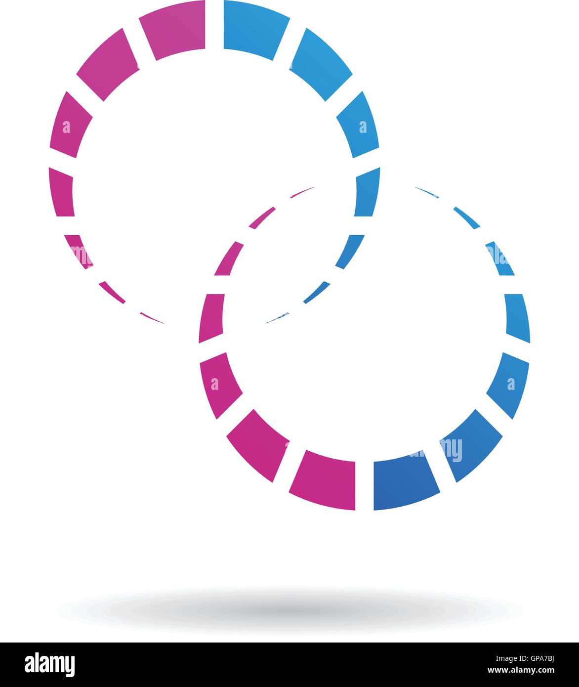 Blue and purple line logo icon and graphic design element Stock Vector ...