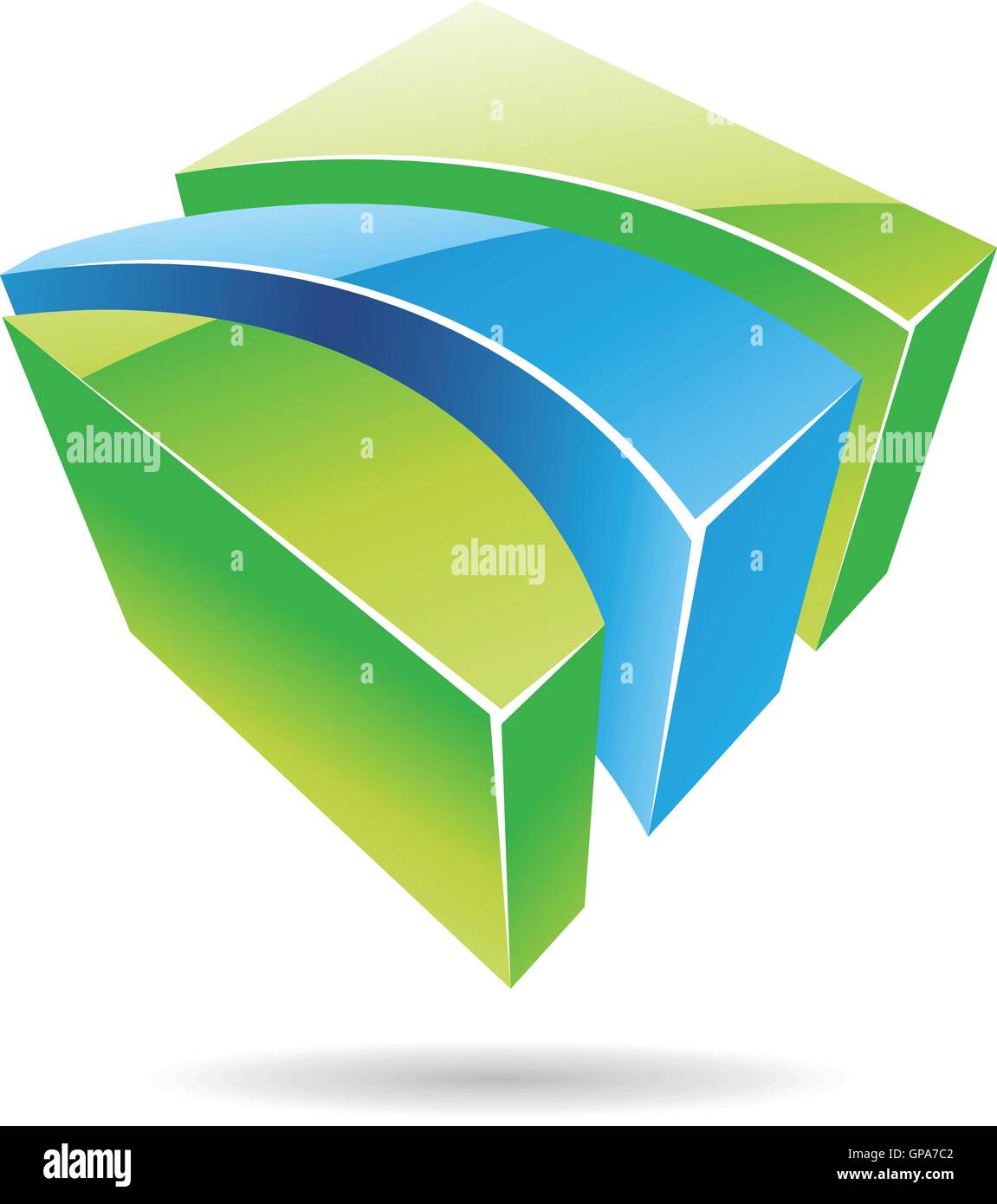 Abstract cubic logo icon and graphic design Stock Vector Image & Art ...