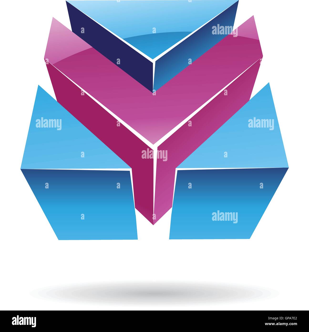 Abstract cubic logo icon and graphic design Stock Vector Image & Art ...