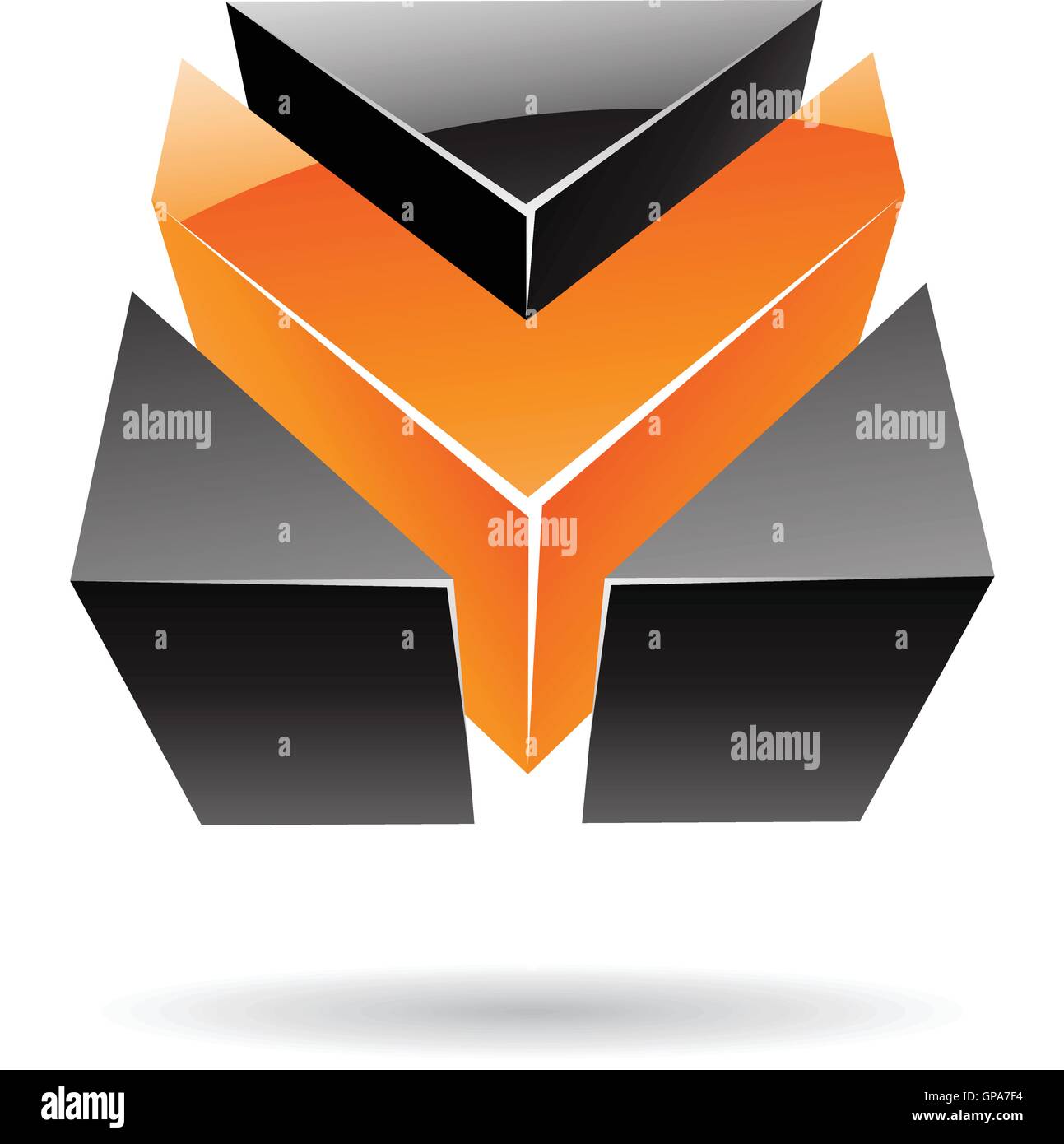 Abstract cubic logo icon and graphic design Stock Vector Image & Art ...