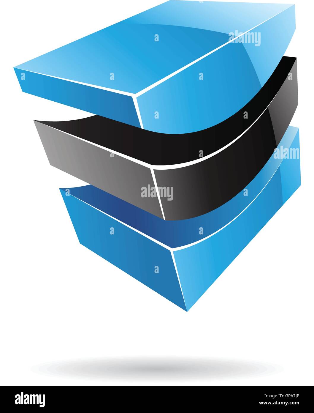 Abstract cubic logo icon and graphic design Stock Vector Image & Art ...