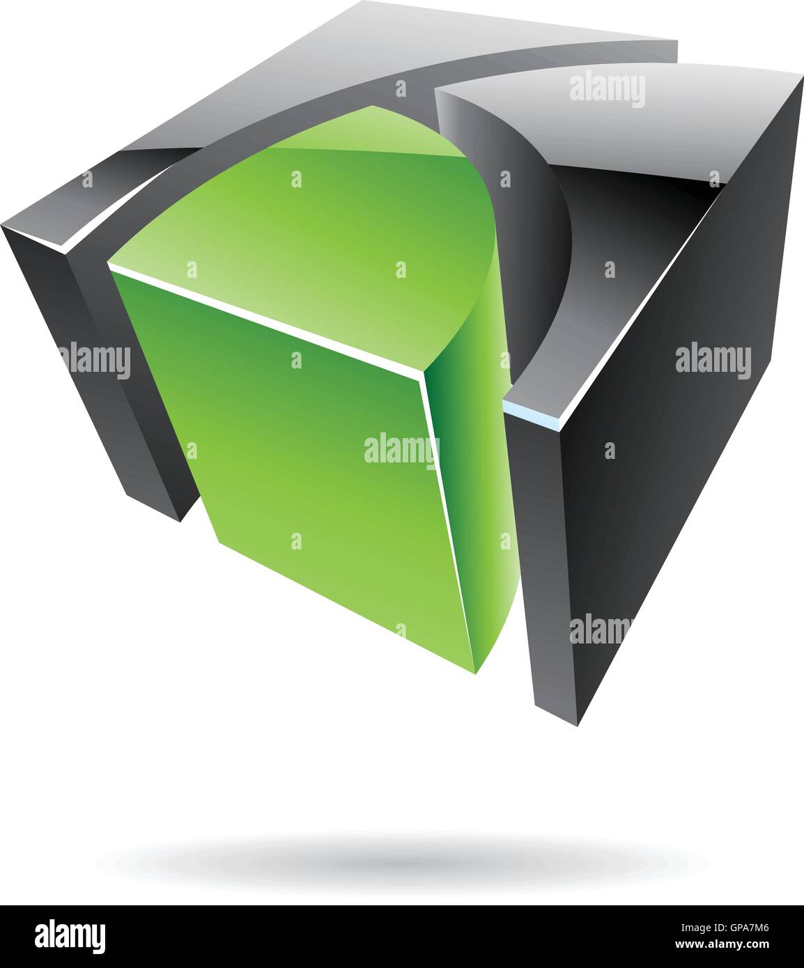 Abstract cubic logo icon and graphic design Stock Vector Image & Art ...