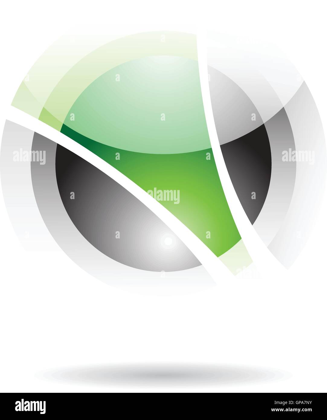 Green and black transparent sphere logo icon Stock Vector Image & Art ...